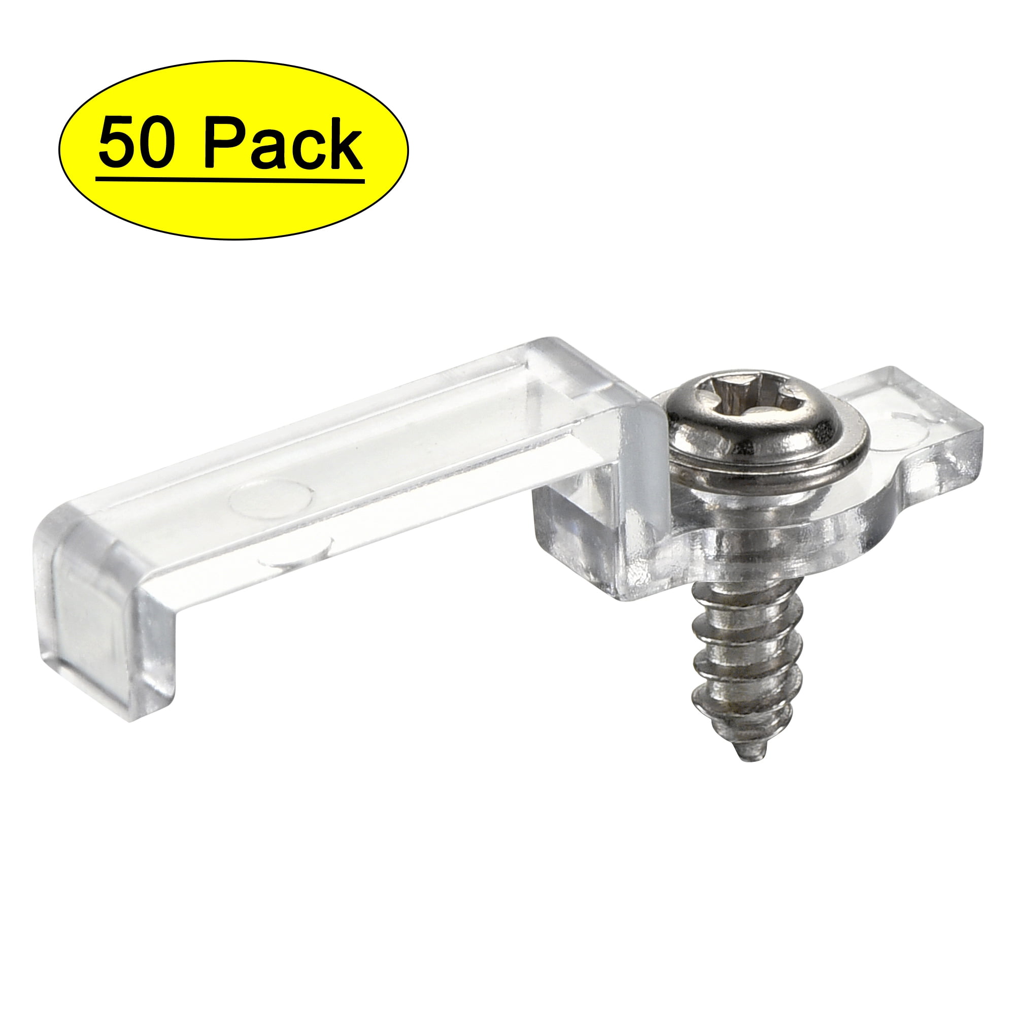 Uxcell LED Strip Mounting Brackets, Fixing Clips with Screws for 0.47 ...