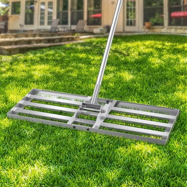 Lawn Leveling Rake 45" 6.5ft Lawn Leveler Ground Full Stainless Steel ...