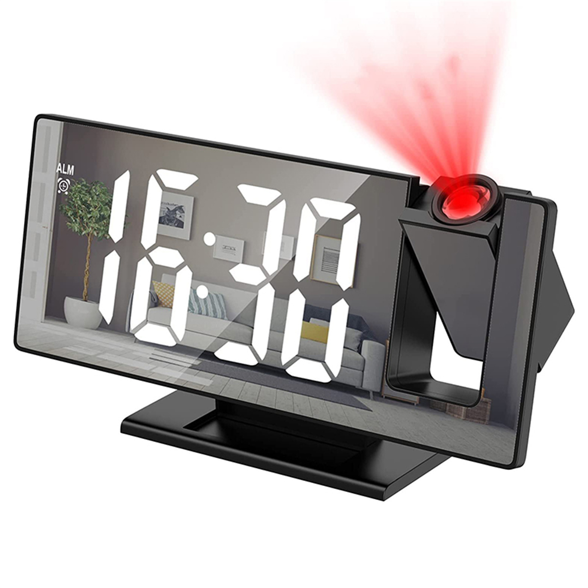 UMEXUS Projection Alarm Clock for Bedroom, LED Digital Alarm Clock with ...
