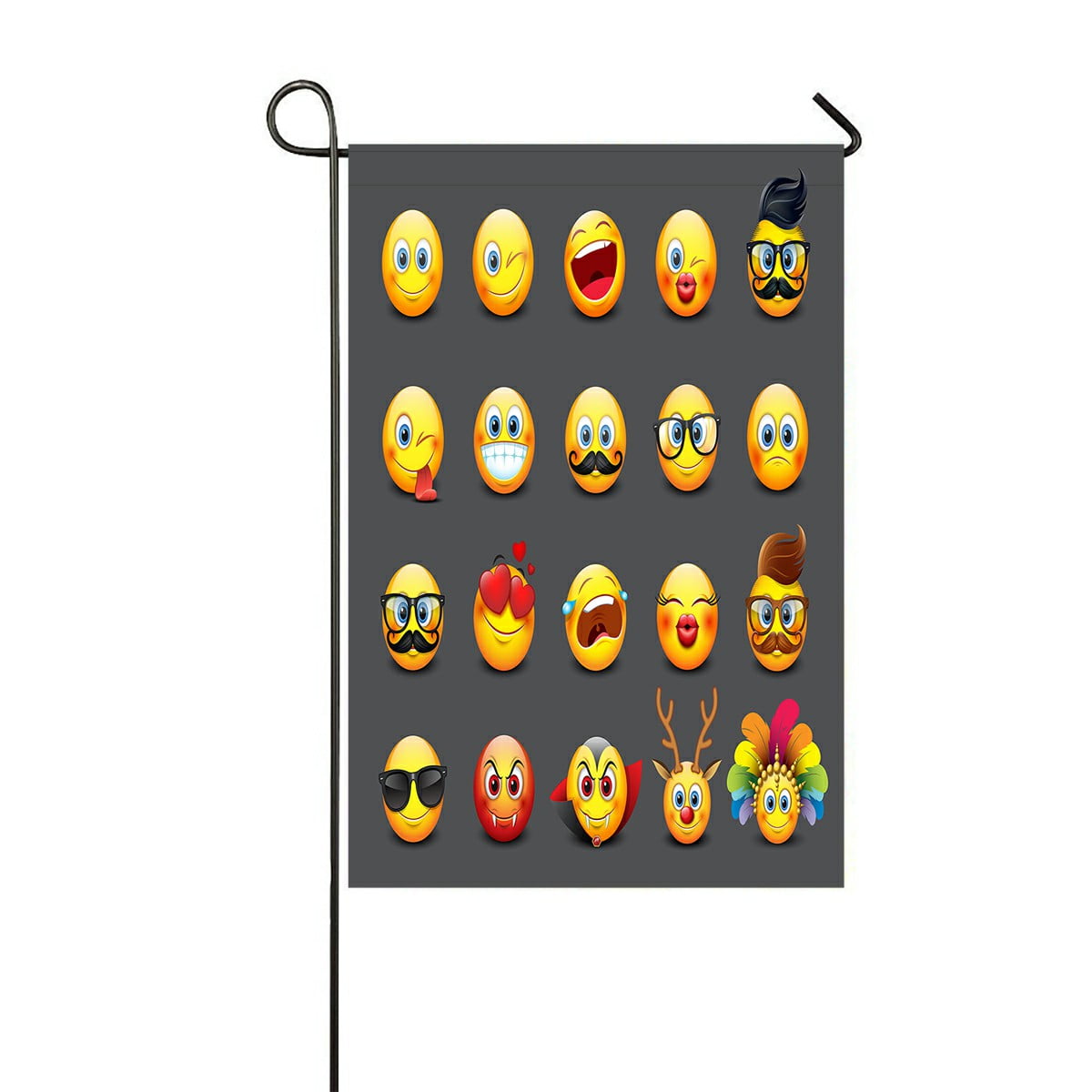 ECZJNT Cute emoticons set emoji smiley Garden Flag Outdoor Flag Home ...