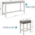 59'' Dining Bar Table and Chairs Set with Power Outlet, 4-Piece ...