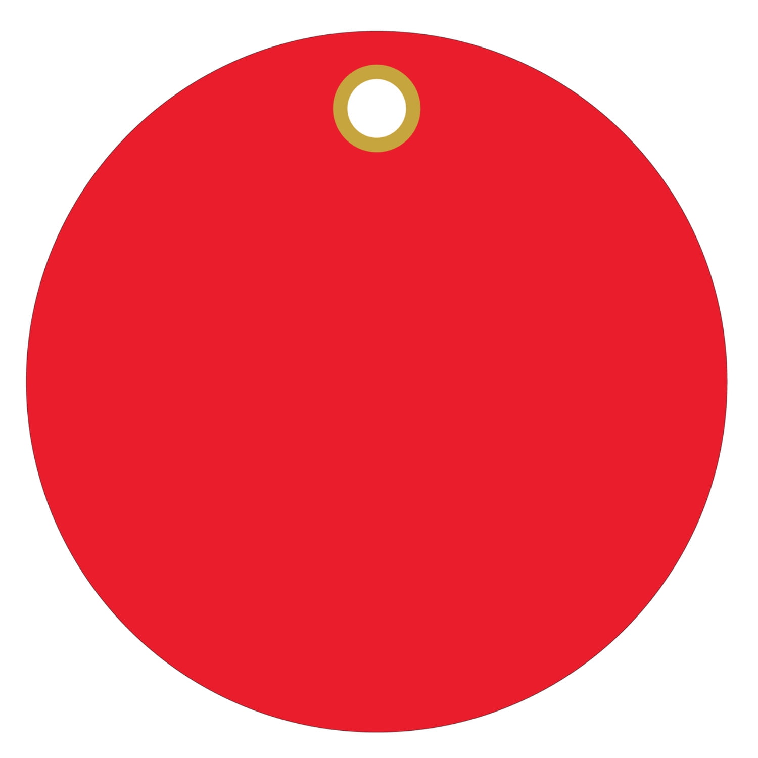 Red Plastic 3 inch Circle Tags metal eyelet 100/order (15pt plastic ...