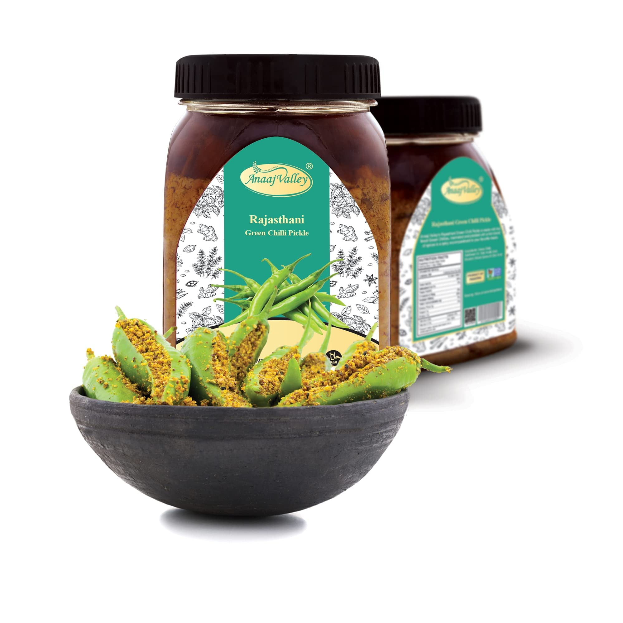 Green Chili Pickle 650g - Spicy Chilli Pickle, Achar Pickle, Green ...