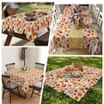Autumn Botanical Pumpkin Table Cloth 60x84in, Waterproof Rectangle ...