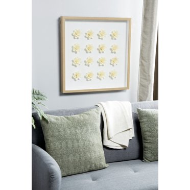 Decmode 20” Square Silver & Gray Abstract String Art Shadow Box Wall ...