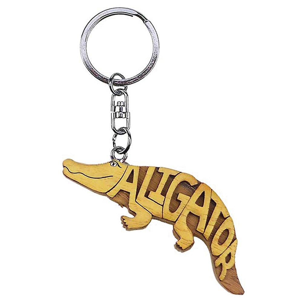 Alligator Wooden Word Keychain - Walmart.com