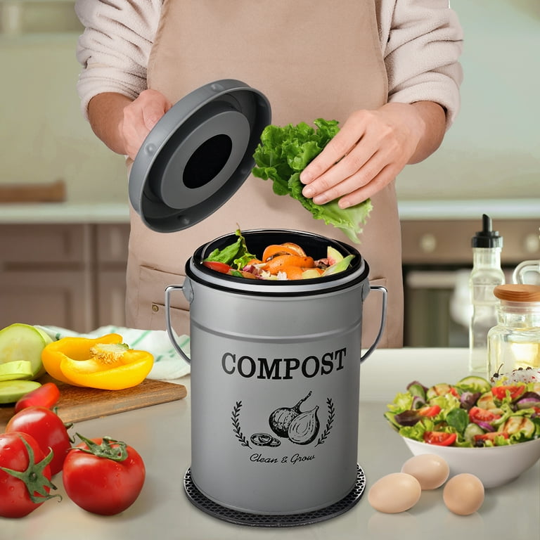 Kitchen Compost On Counter Countertop Compost Scrap Bin For The