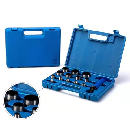 Dinohhi 14-piece, interchangeable belt punch set with a hand lever ...