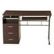 Techni Mobili Computer Desk with Ample Storage, Chocolate - Walmart.com
