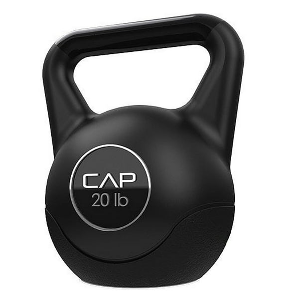 CAP Barbell, 20 lb Vinyl Kettlebell, Black, Single - Walmart.com