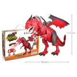 Growsly RC Dinosaur Large Size Red Dragon Toy with Roaring, Spraying ...