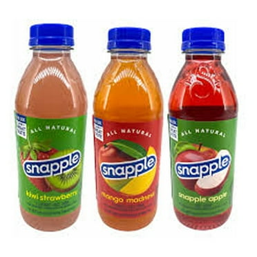 Snapple 16 oz Variety Pack 8, 1 Apple, 2 Kiwi Straberry, 1 Mango ...
