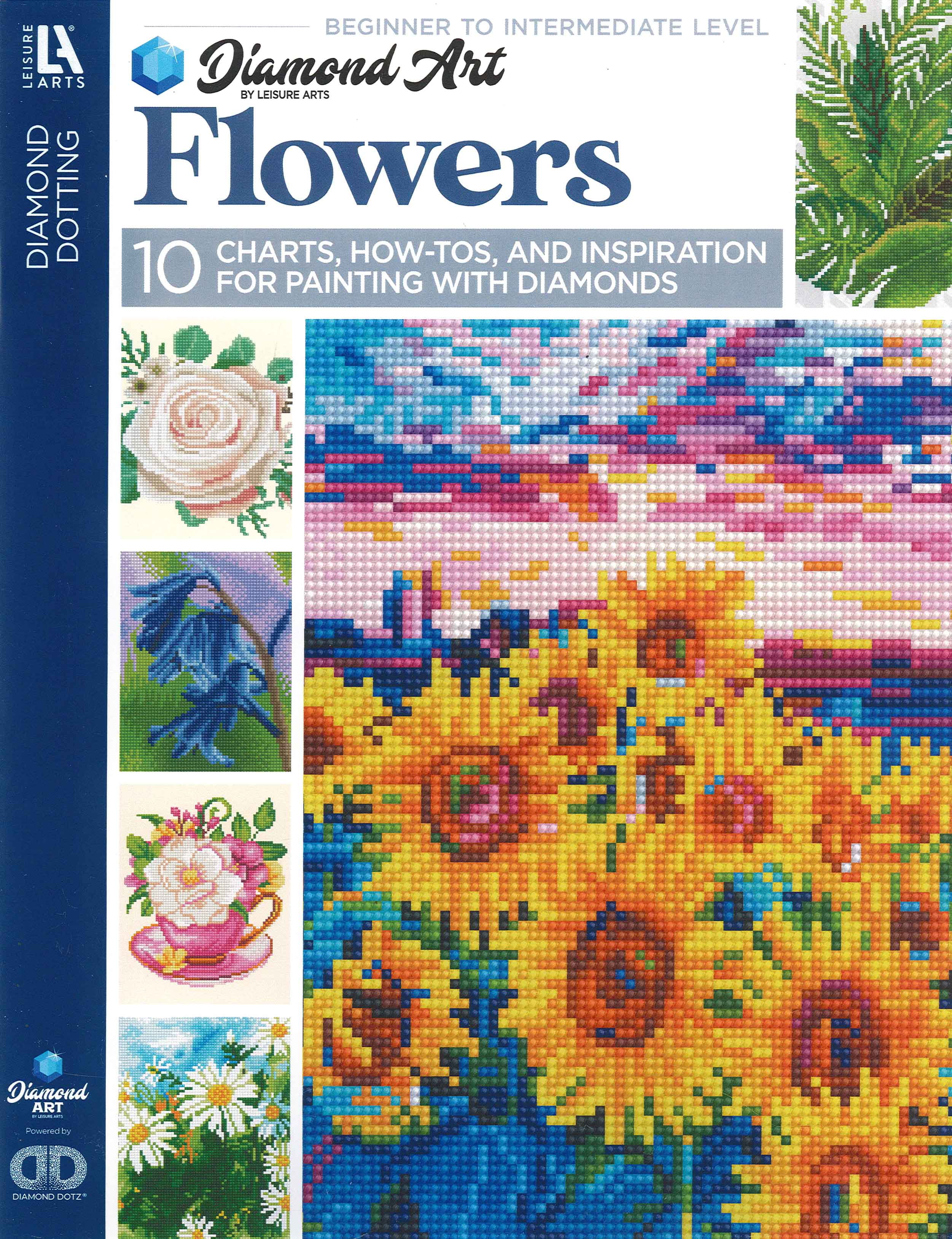 DIAMOND ART BY LEISURE ARTS Flowers Painting Chart and Idea Diamond ...