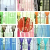 Howooi Transparent Tulle Window Sheer Window Screen Rod Pocket Voile ...