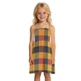 Autumn Color Plaid Pattern Girls' Casual Dresses 2Y-8Y Sleeveless ...