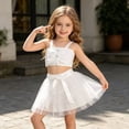 Curuila Toddler Kids Girls 2 Piece Sets Square Neck Sleeveless Solid ...