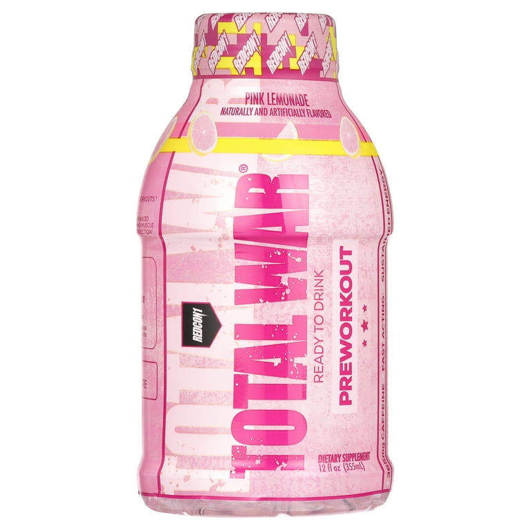 Redcon1 Total War Ready To Drink Pre-Workout Pink Lemonade,, 58% OFF