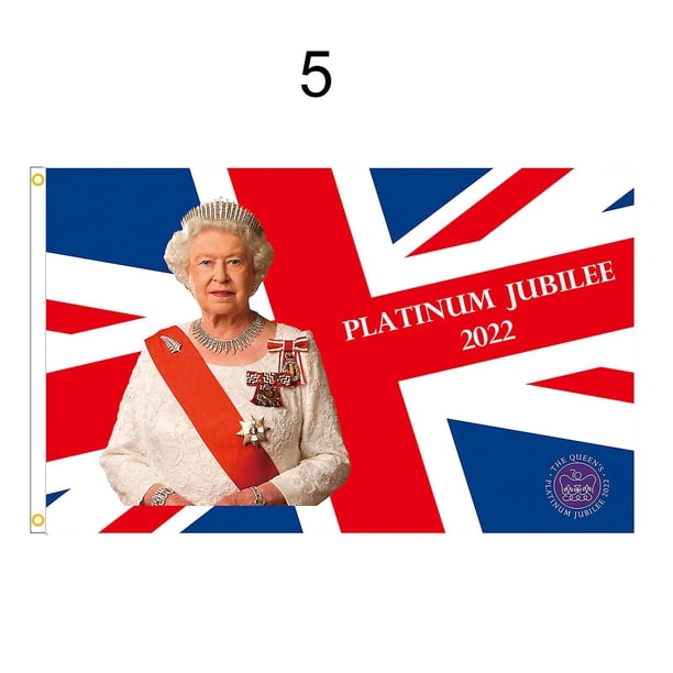 Queen Platinum Jubilee Decorations 2022, Union Jack Flag Featuring Her ...