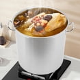 100 Quart Stainless Steel Stock Pot with Lid, 19.7" Large Cooking Pot ...
