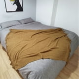 LOMAO Decorative Knitted Throw Blanket with Fringe, Cozy Bubble ...