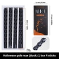 4 Pack Halloween Taper Candles Black Skull Design Gothic Spooky ...