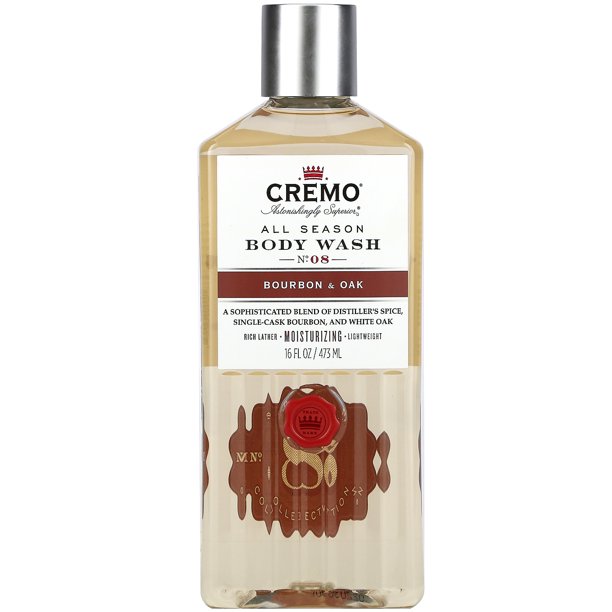 All Season, Body Wash, No. 8, Bourbon & Oak, 16 fl oz (473 ml), Cremo - Walmart.com