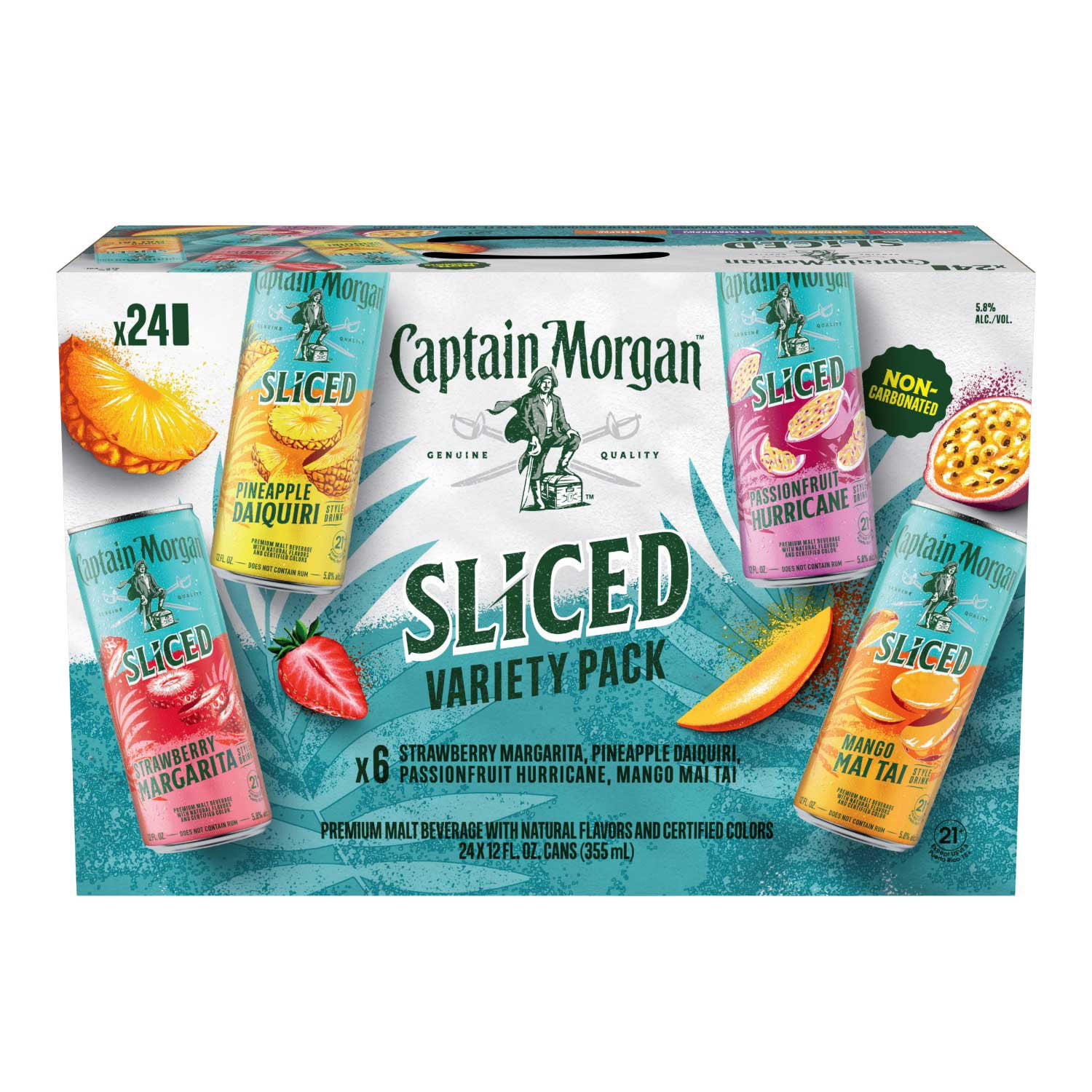 Captain Morgan Sliced Cocktail Variety Pack, 12 fl. oz. can, 24 pk ...