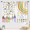 ABC Curtain for Kids Bedroom,Colored Alphabet Letters Pattern Education ...