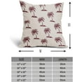Burgundy Red Palm Tree Pillow Covers 18X18 Inch Set of 2 Coastal ...