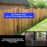Metal Fence Post Repair Brackets, 32-Inch Steel Ground Spikes for ...