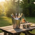 JWQFBC Stainless Steel Ice Bucket Rust Resistant Champagne Chiller ...