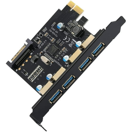 USB3.0 4-Port Expansion Card, PCI-E To USB 3.0 Type-A Expansion Card ...