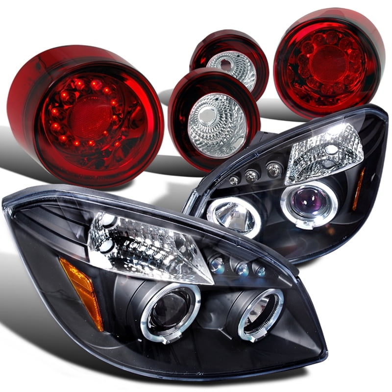 Spec-D Tuning Projector Chrome Headlights + LED Bumper Lamp Compatible ...