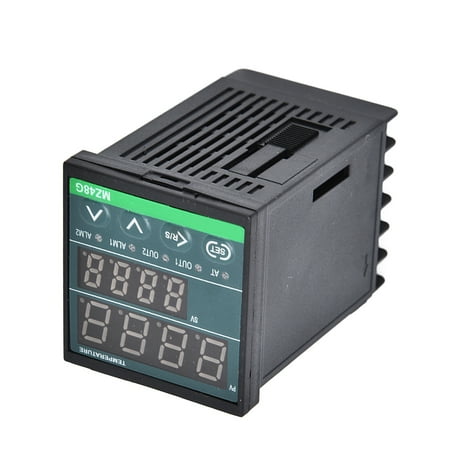 PID Controller, SSR + Relay Temperature Regulator 2 Output Type K Thermocouple Intelligent High ...