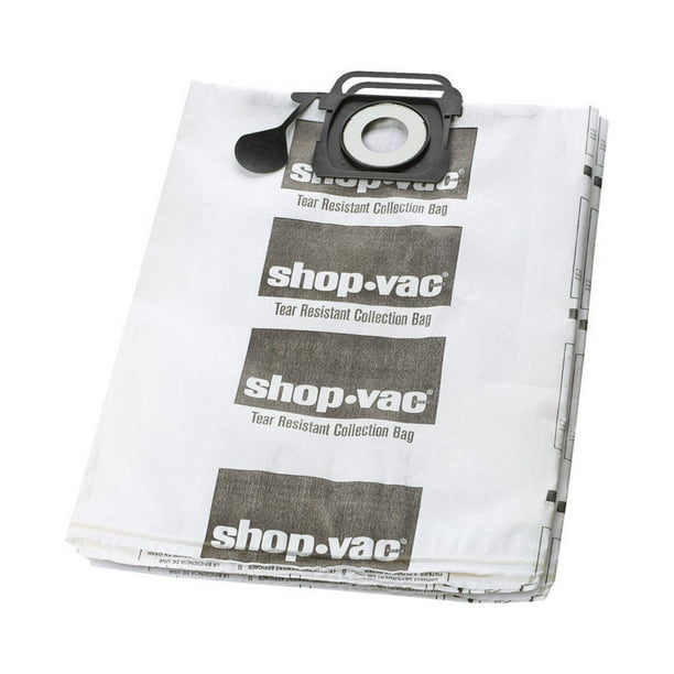 Shop-Vac 12.5 in. L x 0.5 in. W Dry Vac Bag 5-10 gal. White 2 pk ...