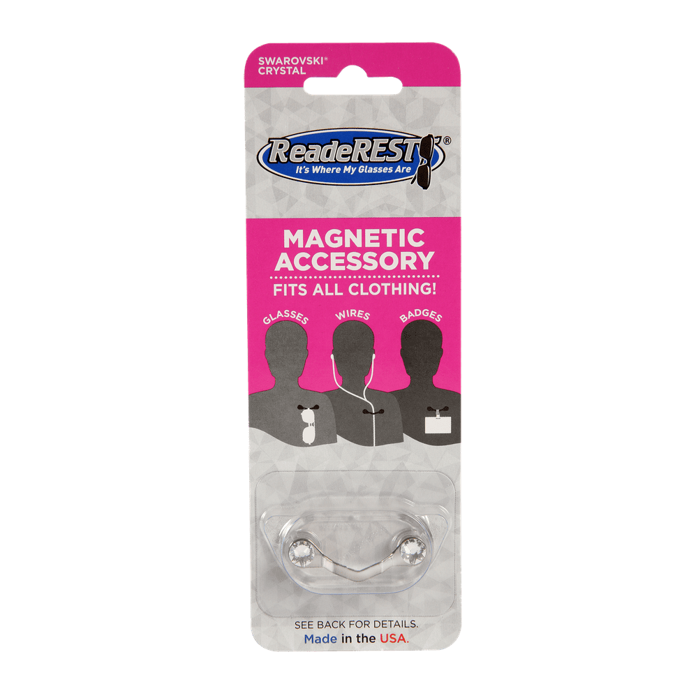 ReadeREST Magnetic Eyeglass Holder, Clear Crystal - Walmart.com ...