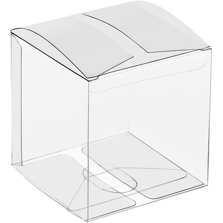 25/50/100 Packs Clear Gift Boxes, Clear PVC Plastic Boxes Transparent ...