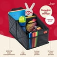 Seat Organizer - Built-In Cup Holders & Mesh Pockets - Foldable Seat ...