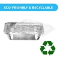 Aluminum Foil Take-Out Containers 50-count 2LB Capacity With Clear Lids ...