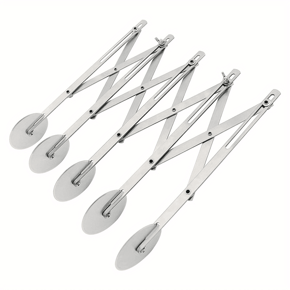 1pc, 5 Wheel Pastry Cutter, Stainless Steel Expandable Pizza Slicer ...