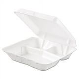 Dart Foam 3 Compartment Carryout Food Containers, 200 count - Walmart.com
