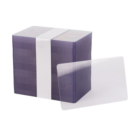 Pack of CR80 Standard Size PVC Cards | Transparent | 30 mil Thickness ...
