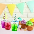 8 oz Clear Plastic Disposable Cups with Flat Lids, Cold Drink ...