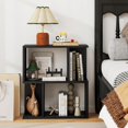 SolaceHue 3-Tier S-Shaped Bookshelf, Modern Geometric Bookcase ...