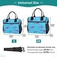 ALAZA Sharks on Blue Print Cooler Lunch Bag Insulated Reusable Lunch ...