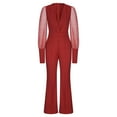 Wfjcjpaf Clearance Denim Jumpsuit For Womenfashion Womens Wintersolid Sequins Patchwork Long