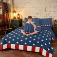 Manfei Vintage Star Stripe Full Size Bedding Sets, Retro USA Flag ...