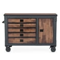 DuraMax 48 in. Large Mobile 5-Drawers Rolling ToolBox with Wood Top and ...