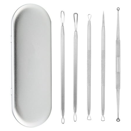 LYUMO 5pcs/set Stainless Steel Blackhead Pimple Remover Removal Double ...