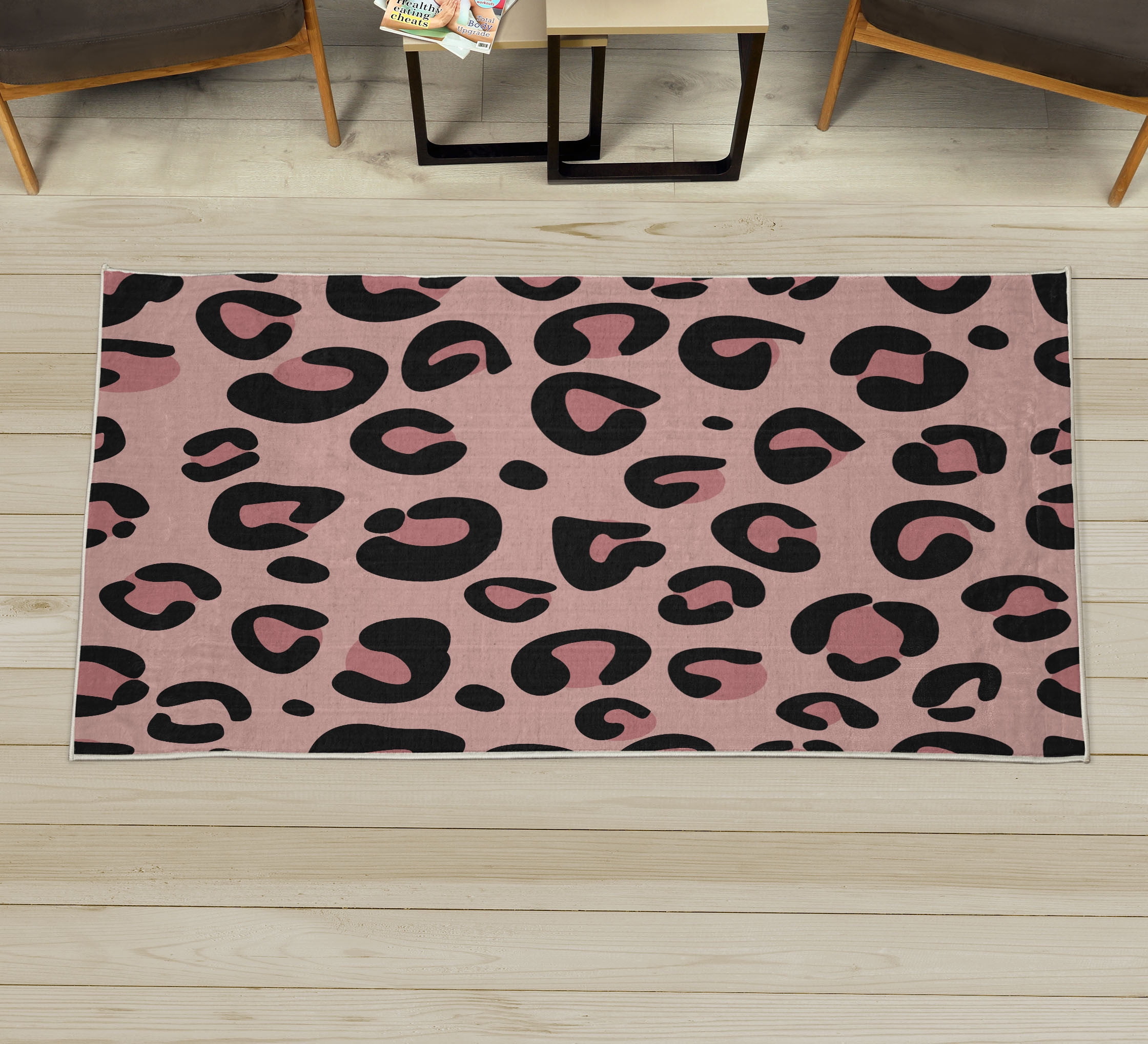 Animal Decorative Rug, Leopard Animal Skin Pattern in Abstract Style ...